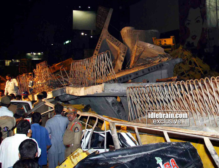 Punjagutta Flyover crash on 9 September in Hyderabad photo gallery