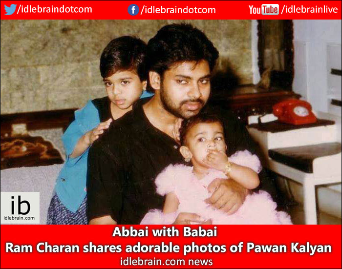 Abbai with Babai - Ram Charan shares adorable photos of Pawan Kalyan ...