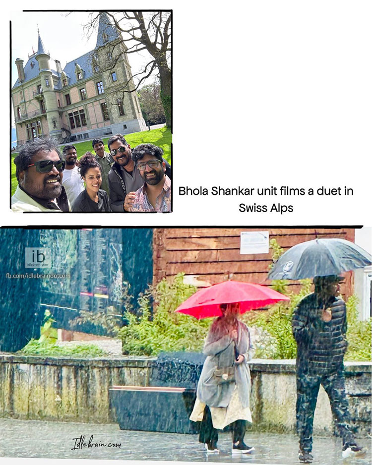 Bholaa Shankar unit films a duet in Swiss Alps - idlebrain.com