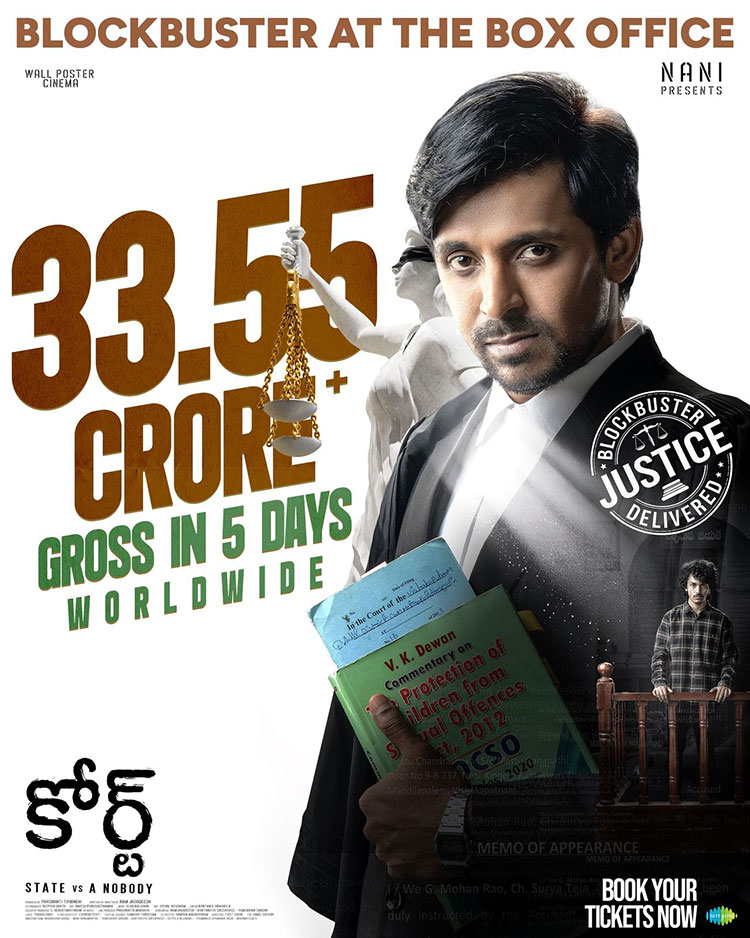 Nani’s Court: State Vs Nobody Continues Strong Run, Grosses 33.55 Cr In 5 Days - idlebrain.com