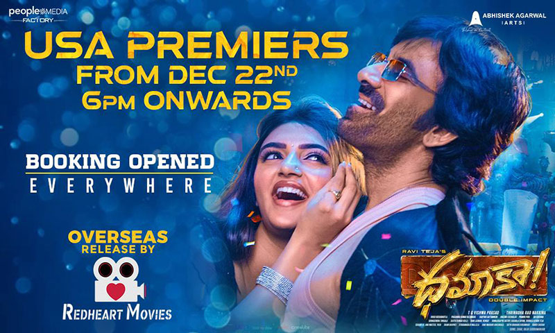 Ravi Teja's Dhamaka USA Premieres Today - idlebrain.com