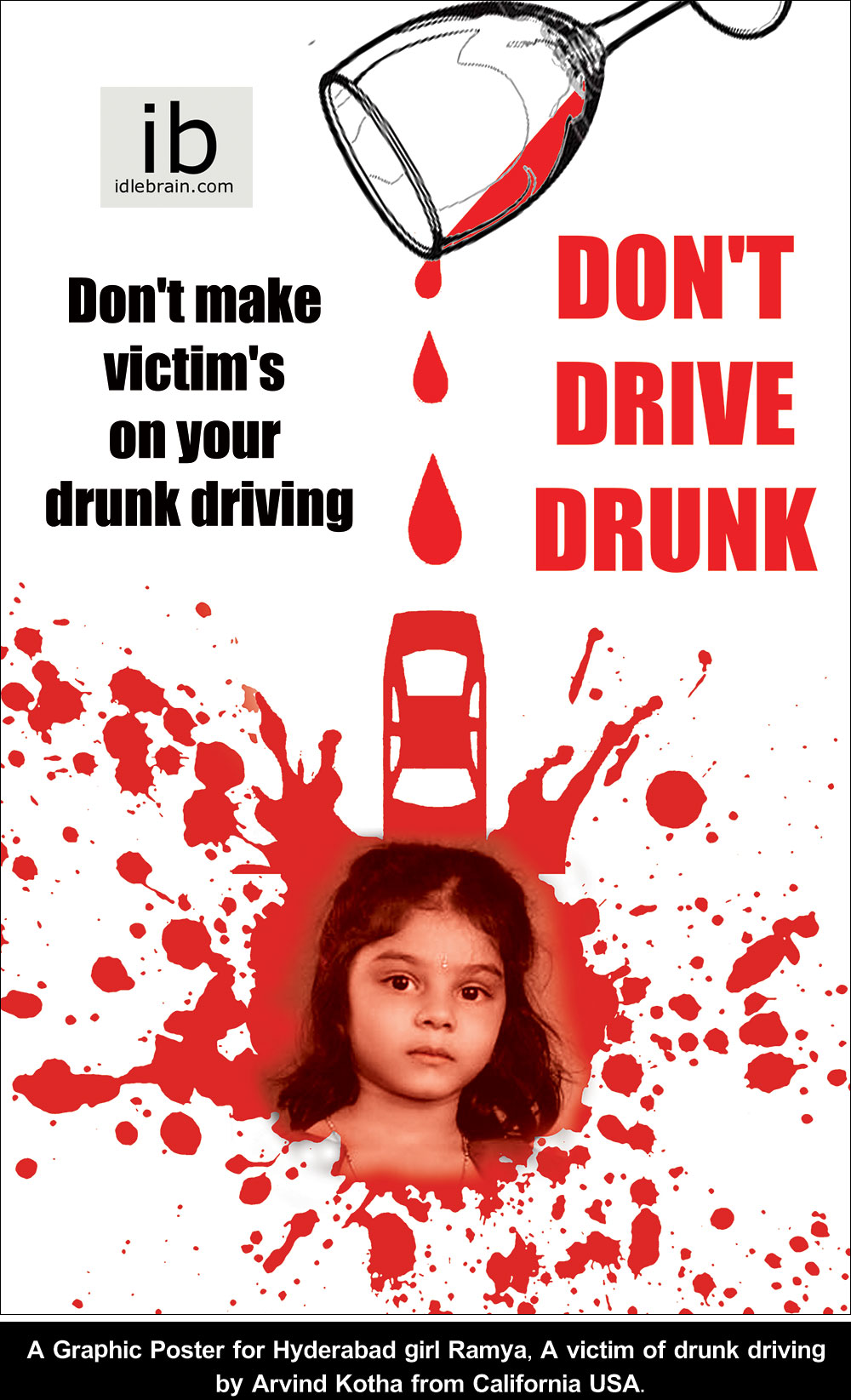 A Graphic Poster for Hyderabad girl Ramya, A victim of drunk driving by Arvind Kotha from ...