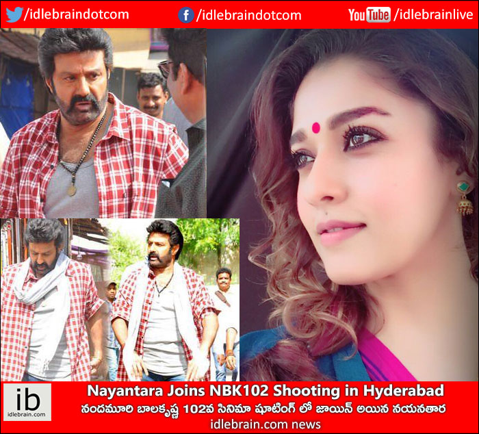 Nayantara Joins NBK102 Shooting in Hyderabad - idlebrain.com news