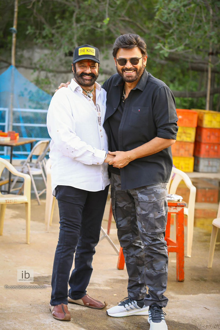 Natasimham Nandamuri Balakrishna Graced The Sets Of Victory Venkatesh ...