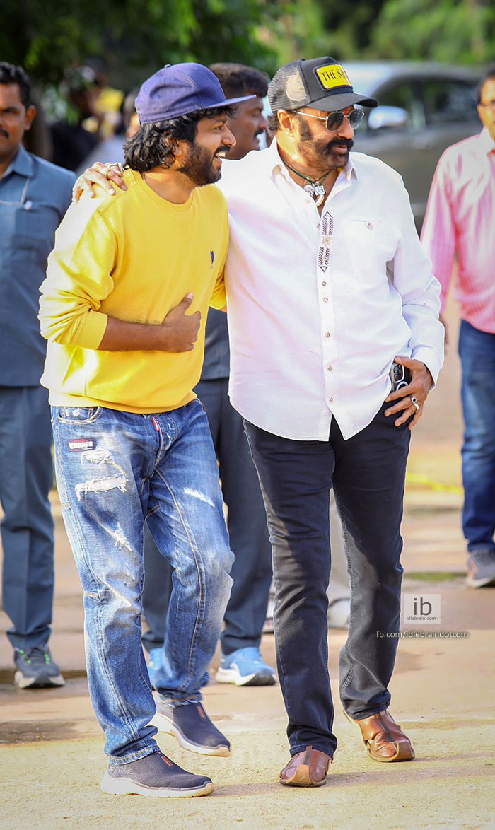 Natasimham Nandamuri Balakrishna Graced The Sets Of Victory Venkatesh ...