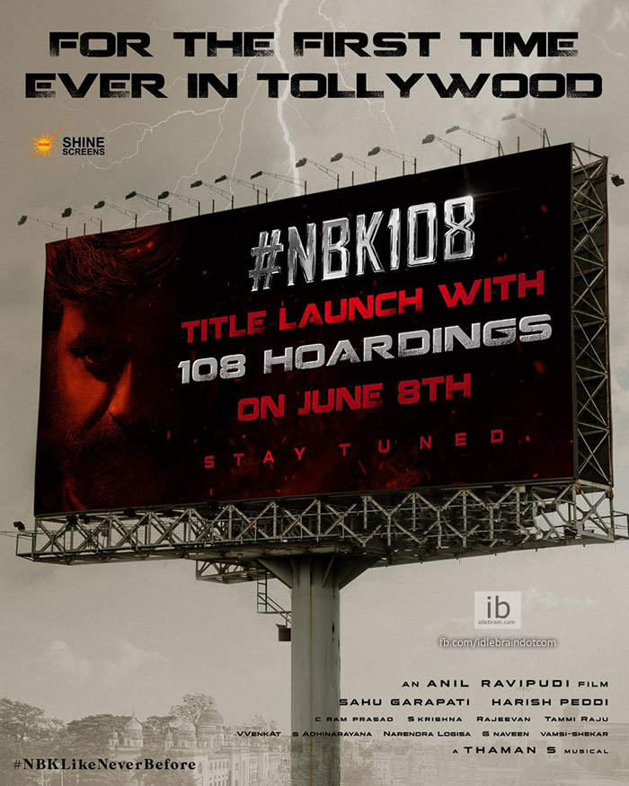 Nandamuri Balakrishna, Anil Ravipudi, Shine Screens’ #NBK108 Title ...