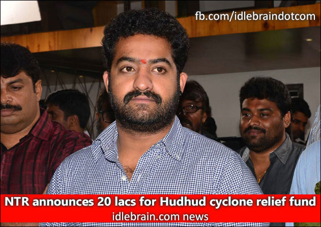 NTR announces 20 lacs for Hudhud cyclone relief fund - Telugu cinema news