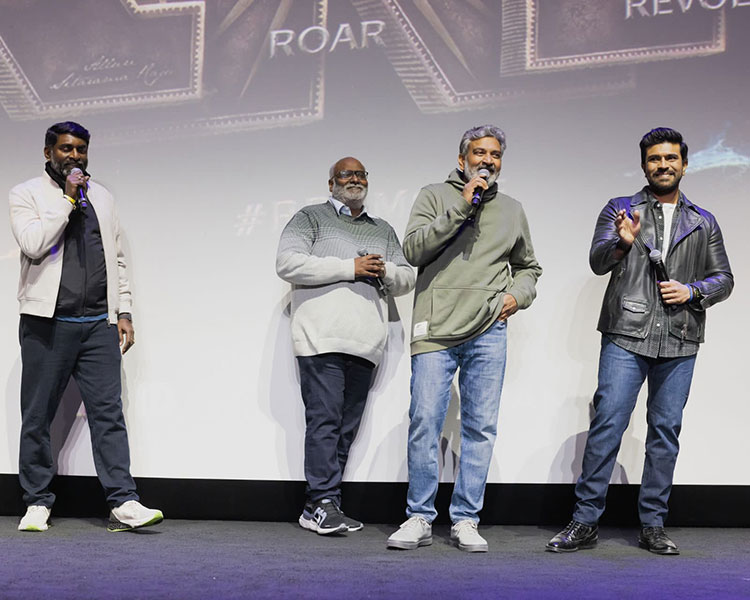 RRR gets a standing ovation; Ram Charan delighted - idlebrain.com