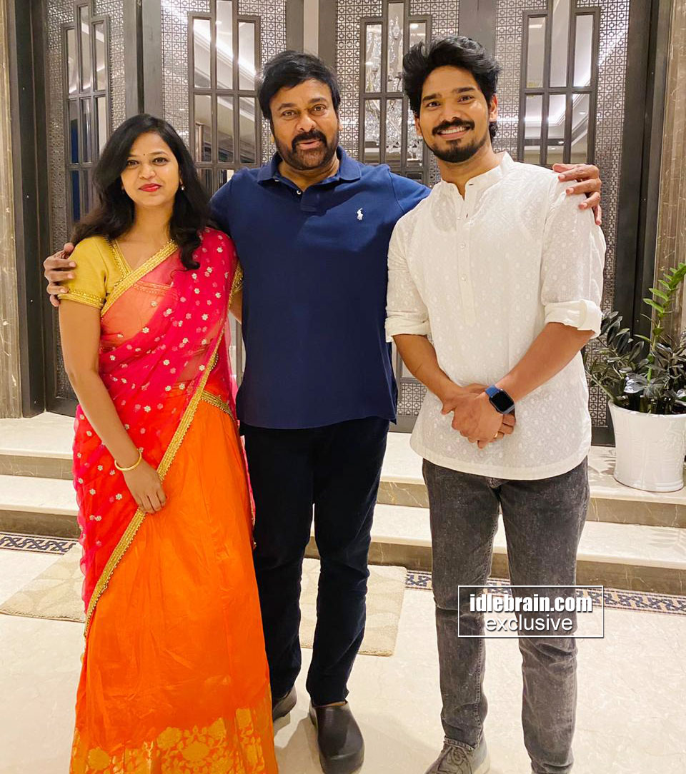 'Sudhakar and Harika meet megastar - idlebrain.com news