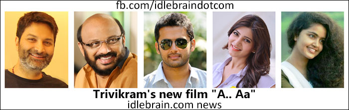 Trivikram's new film "A.. Aa" - Telugu cinema news