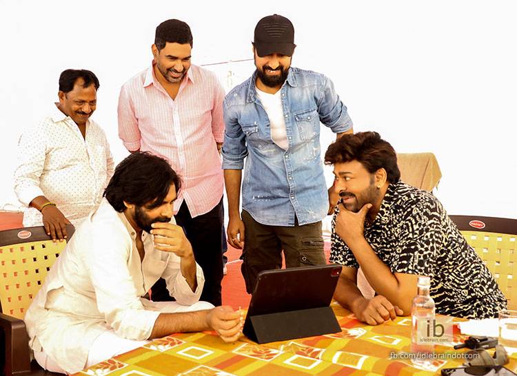 Power Star Pawan Kalyan Watched Boss Party Song On The Set Of Megastar ...