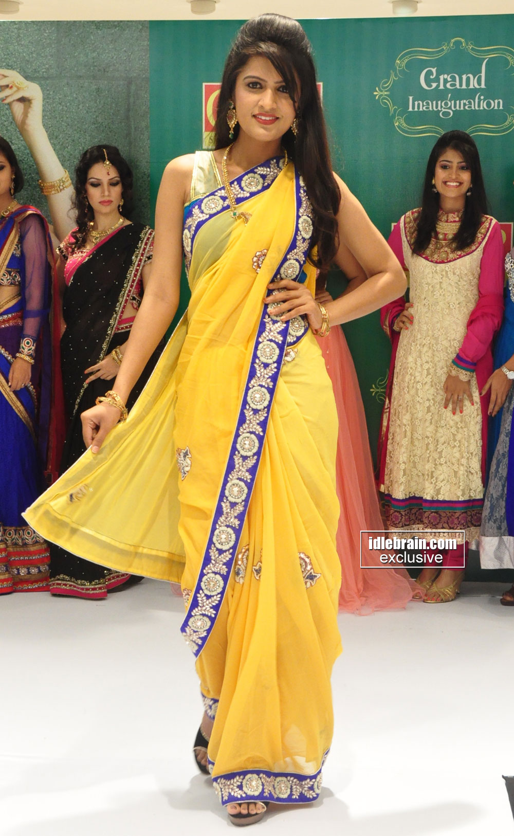 Models & Celebrities showcases designer sarees & dresses at CMR curtain ...
