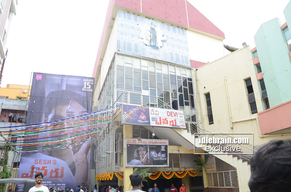 Evaru team at Devi theatre, Hyderabad - Telugu cinema
