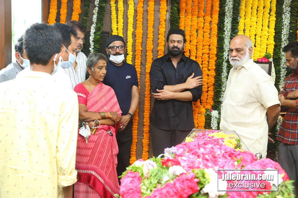 Telugu film celebrities pay homage to Krishnam Raju garu - Telugu cinema
