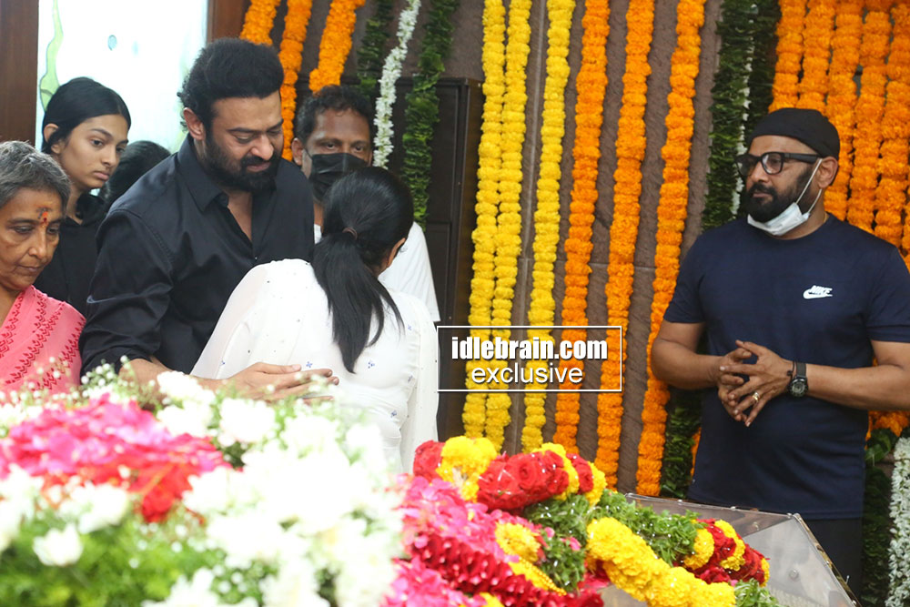 Telugu film celebrities pay homage to Krishnam Raju garu - Telugu cinema