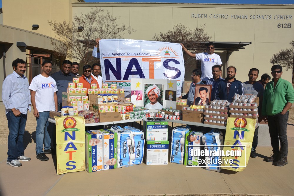 NATS Million can food drive in Los Angeles - Telugu cinema news